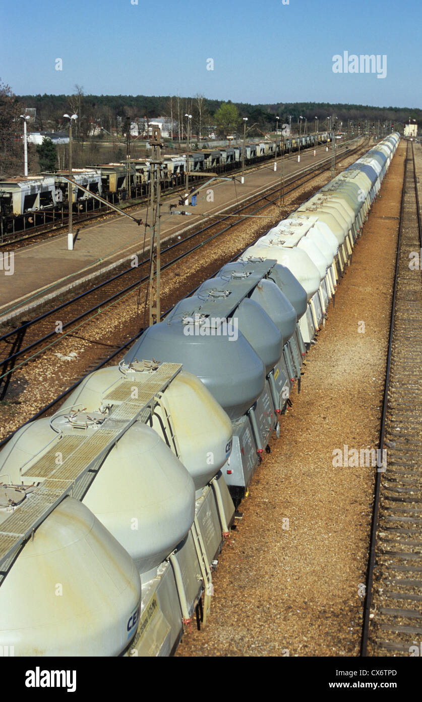 Freight train, Poland Stock Photo - Alamy