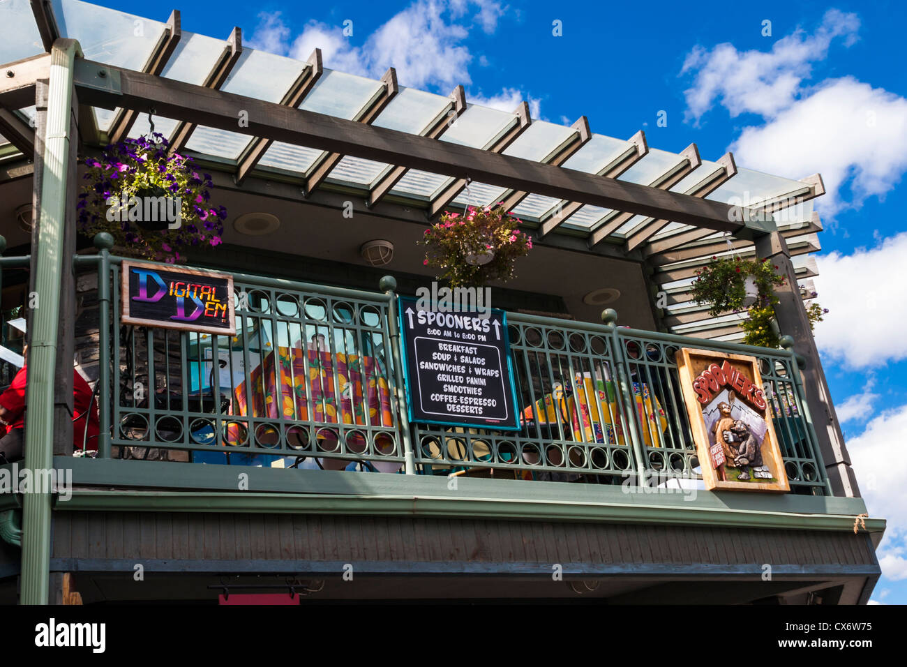 Restaurant in downtown Jasper in Jasper National Park in Alberta ...