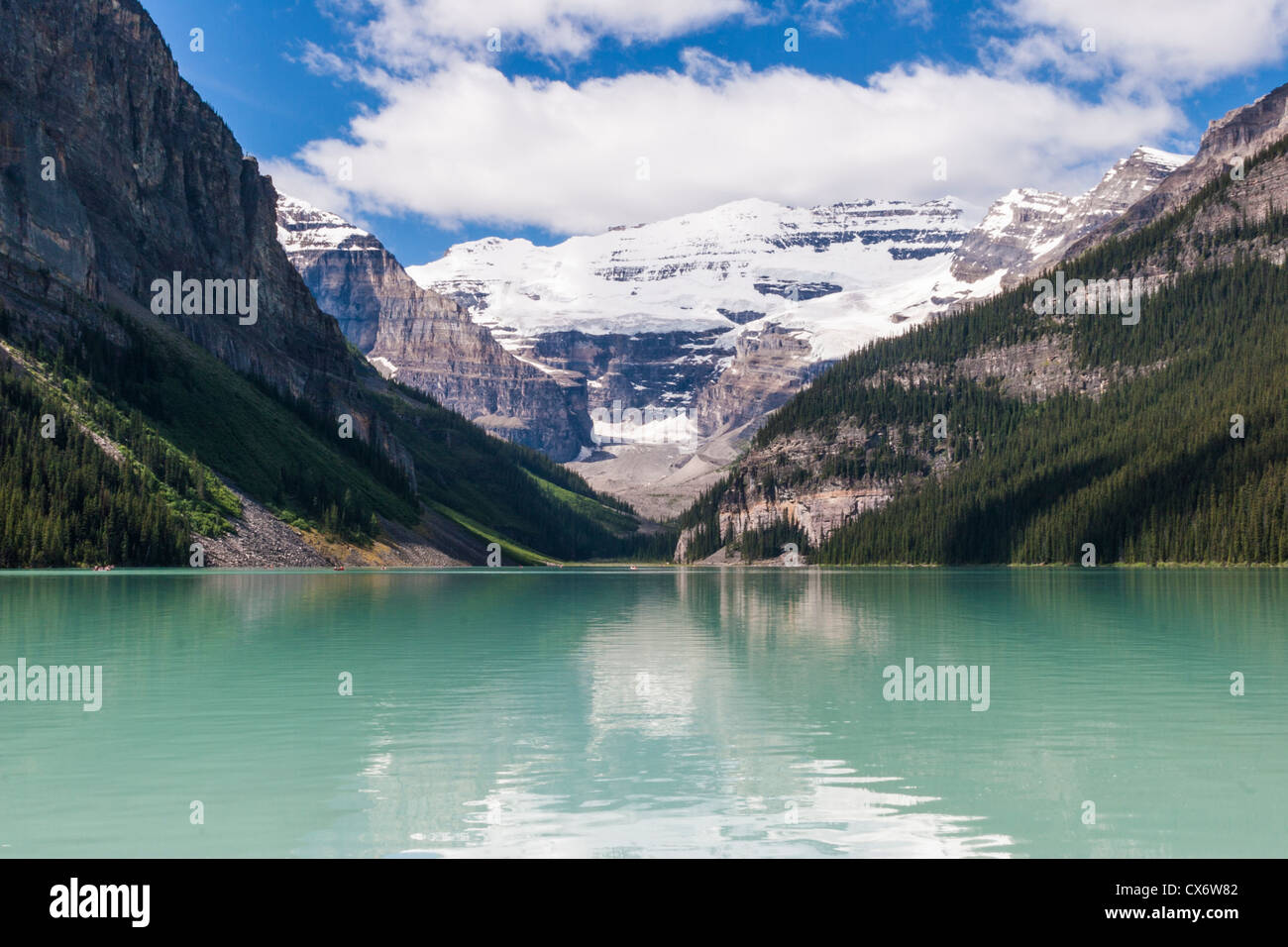 Lake Louise and Victoria Glacier in Banff National Park in Alberta ...