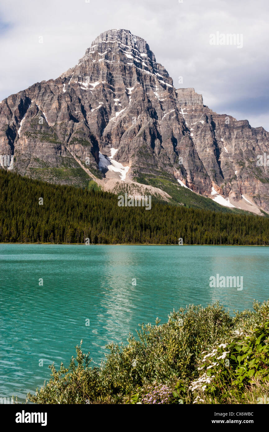 Waterfowl Lake seen from the Icefields Parkway in "Banff National Park ...