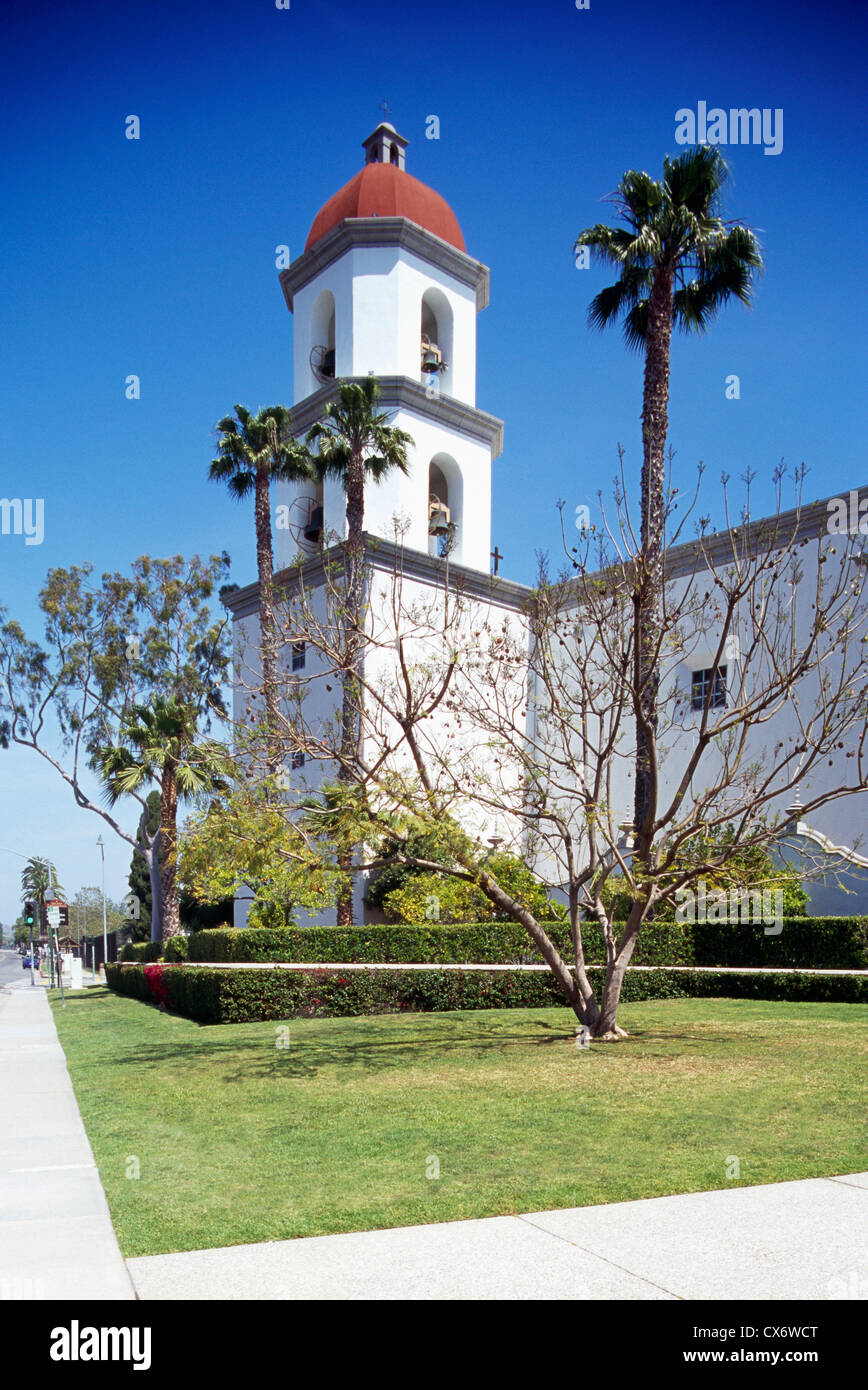 Mission Basilica San Juan Capistrano, California, USA - Bell Tower on a ...