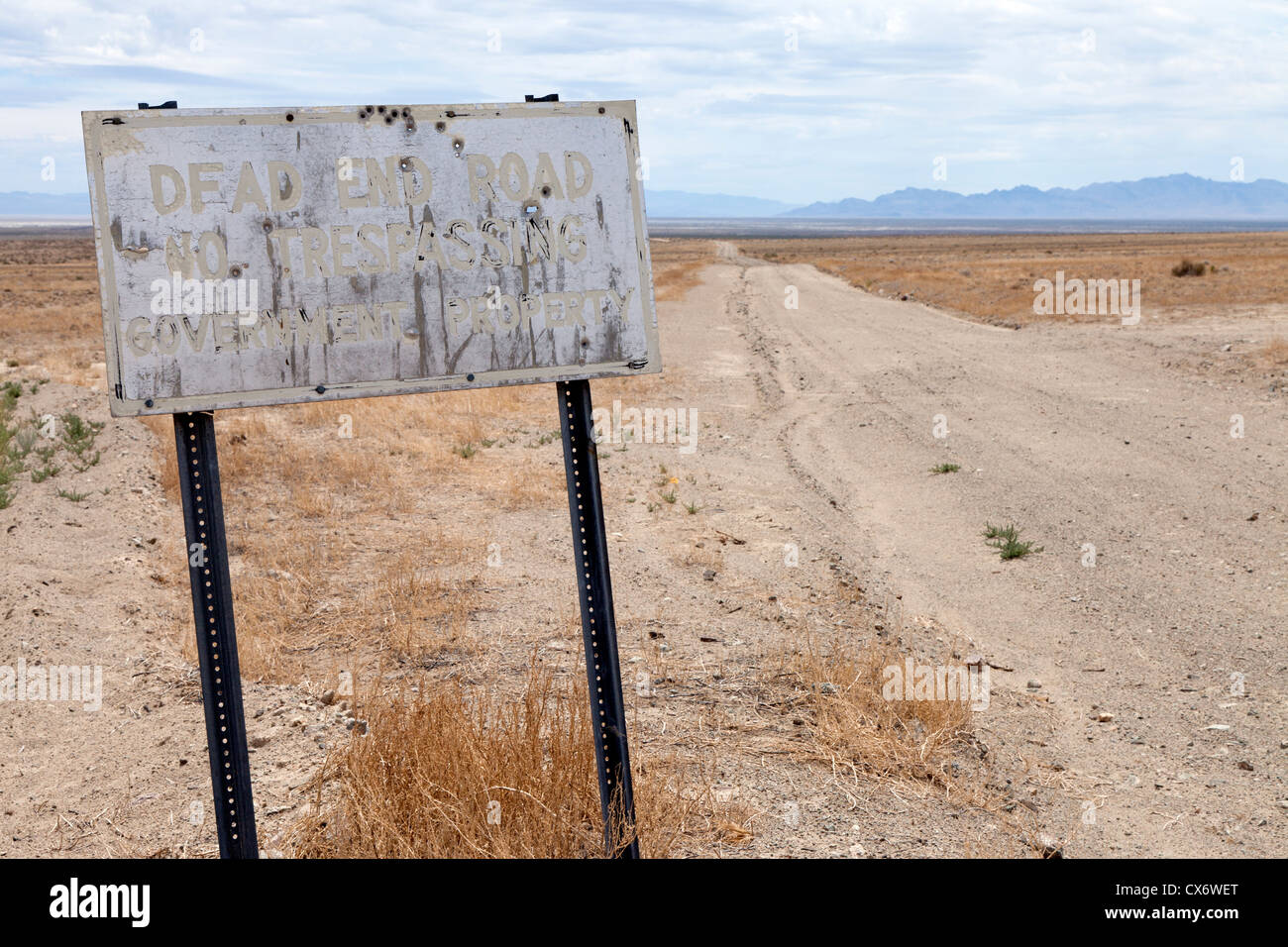 The Lincoln Highway's Goodyear Cutoff north of Callao, Utah Stock Photo ...