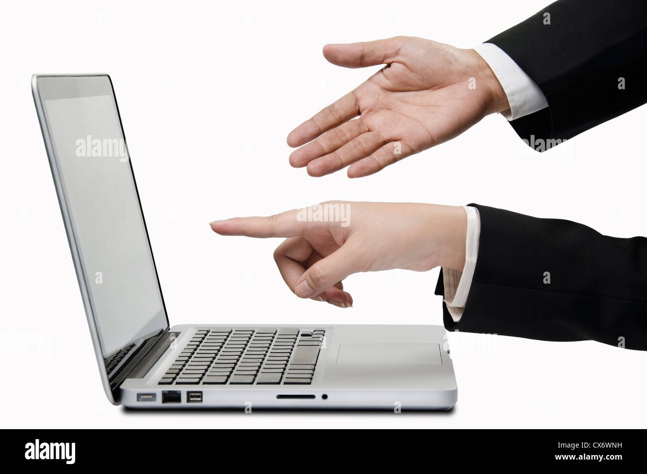 Typing computer no face hi-res stock photography and images - Alamy