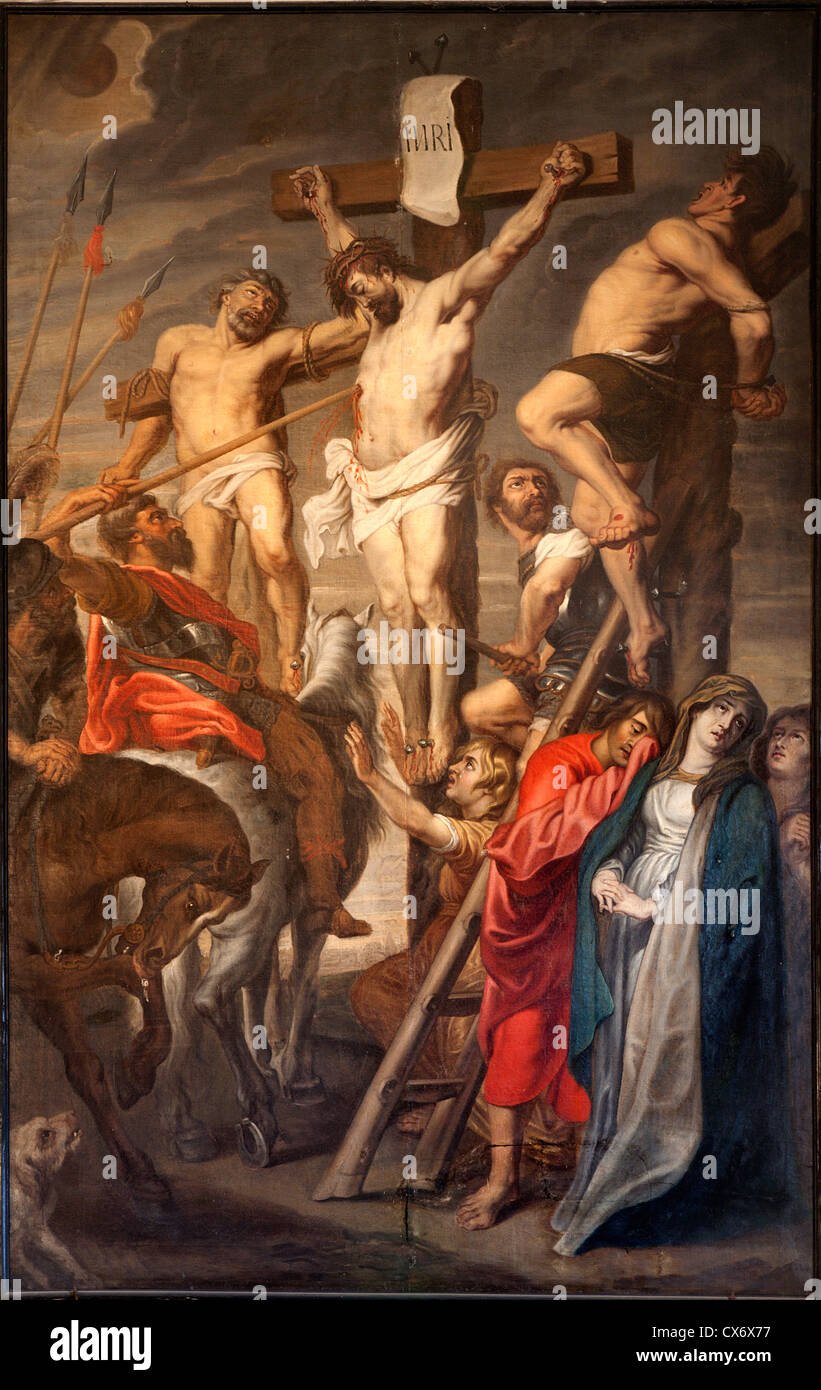 Crucifixion of jesus christ two thieves hi-res stock photography and images - Alamy
