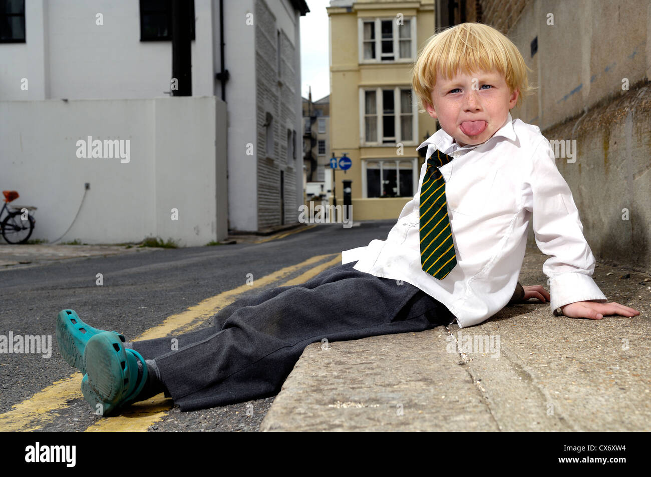 Curb child hi-res stock photography and images - Alamy