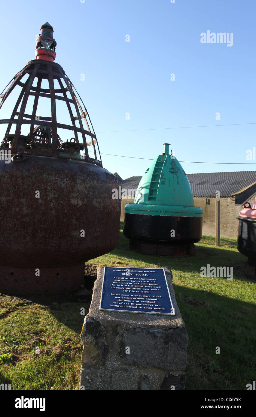 Buoy park Scotland's Lighthouse Museum Fraserburgh Scotland September ...