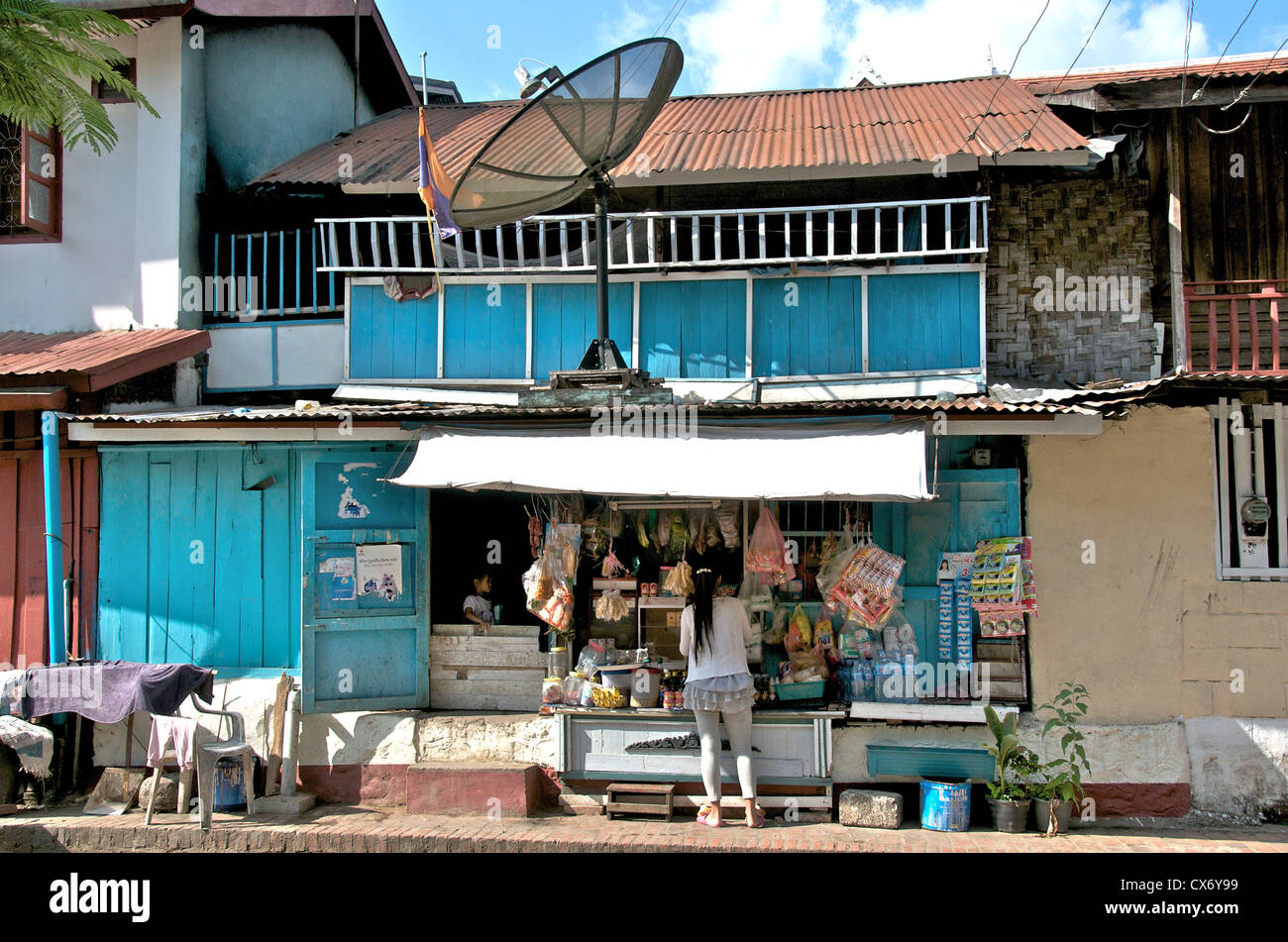 grocery shop Luang Prabang Laos Asia Stock Photo - Alamy