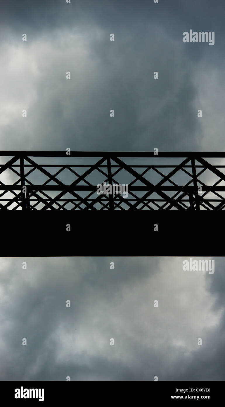 Empty bridge and bad weather Stock Photo - Alamy