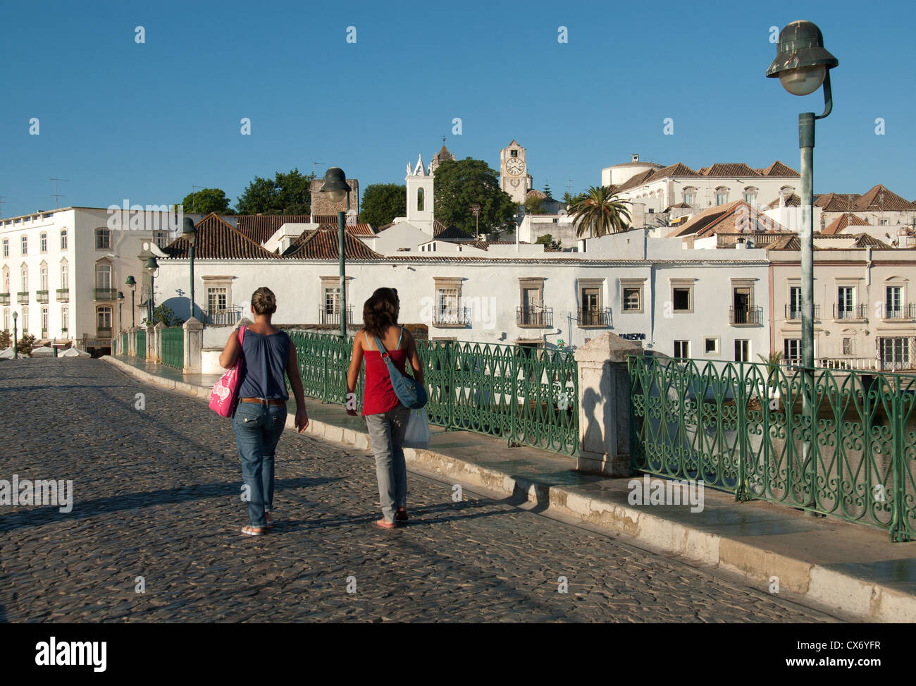 ALGARVE, PORTUGAL. The Ponte Romana (Roman bridge) over the Rio Gilao ...