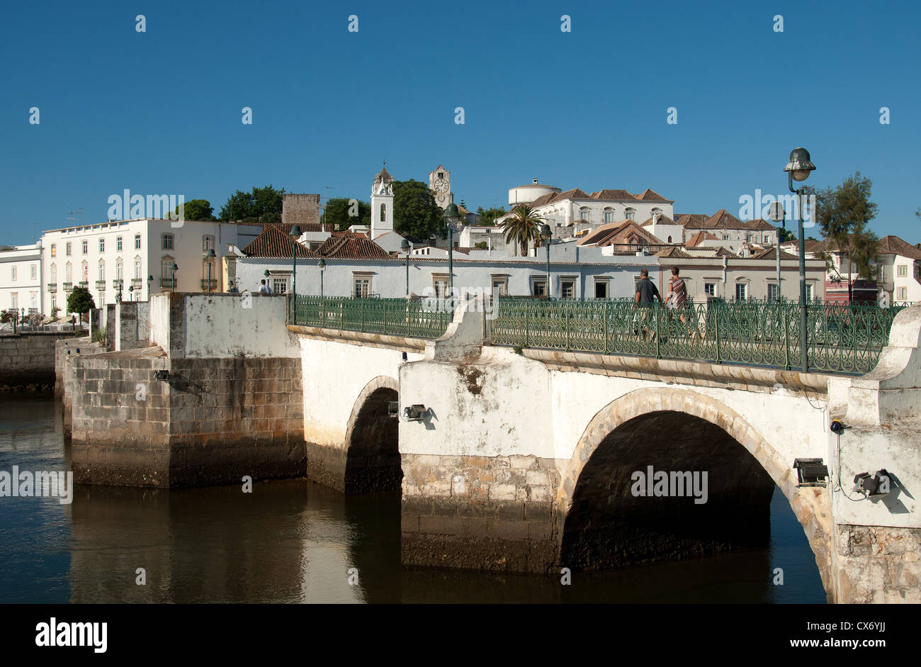 ALGARVE, PORTUGAL. The Ponte Romana ('Roman Bridge') over the Rio Gilao ...