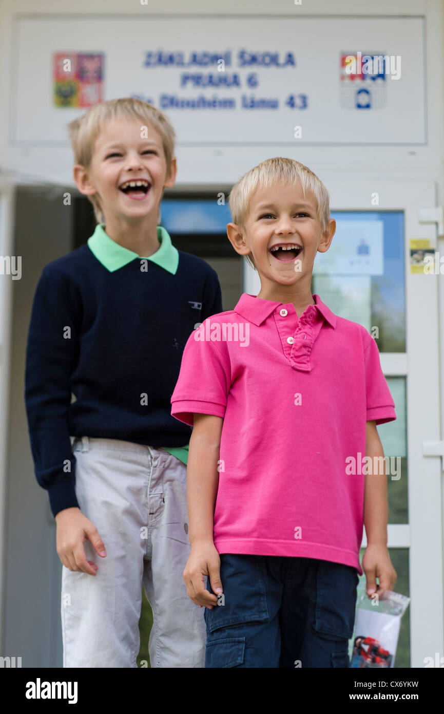 at school for the first time Stock Photo - Alamy