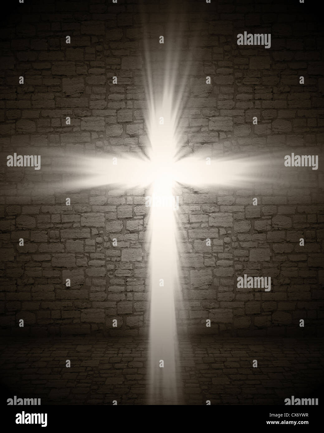 3d image of cross light Stock Photo - Alamy