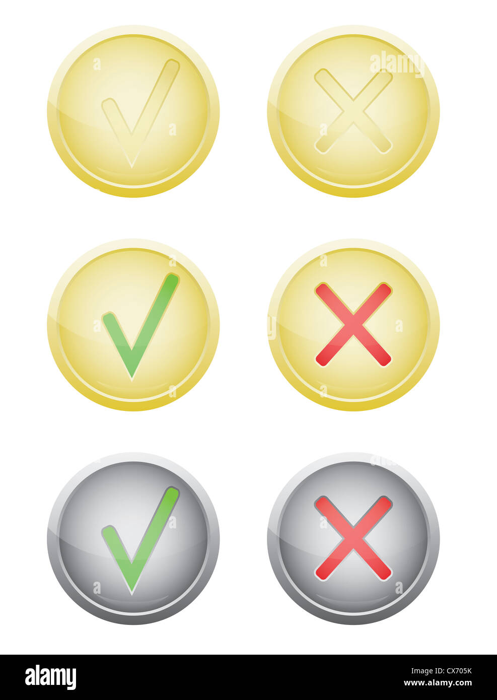 set of vote push buttons Stock Photo - Alamy