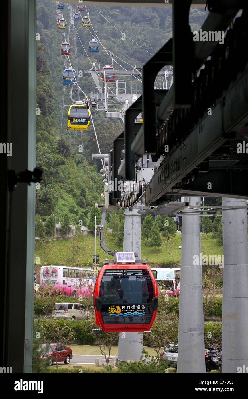 View of the cable car at Sun Moon Lake, Taiwan Stock Photo - Alamy