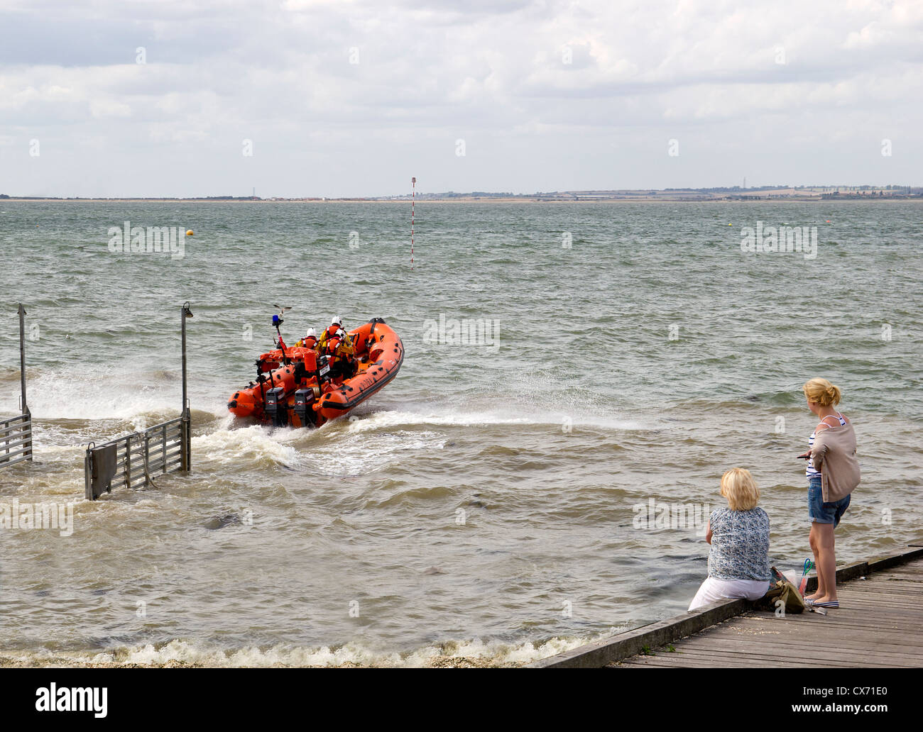Inshore Lifeboat Launch Whitstable Kent England Stock Photo - Alamy