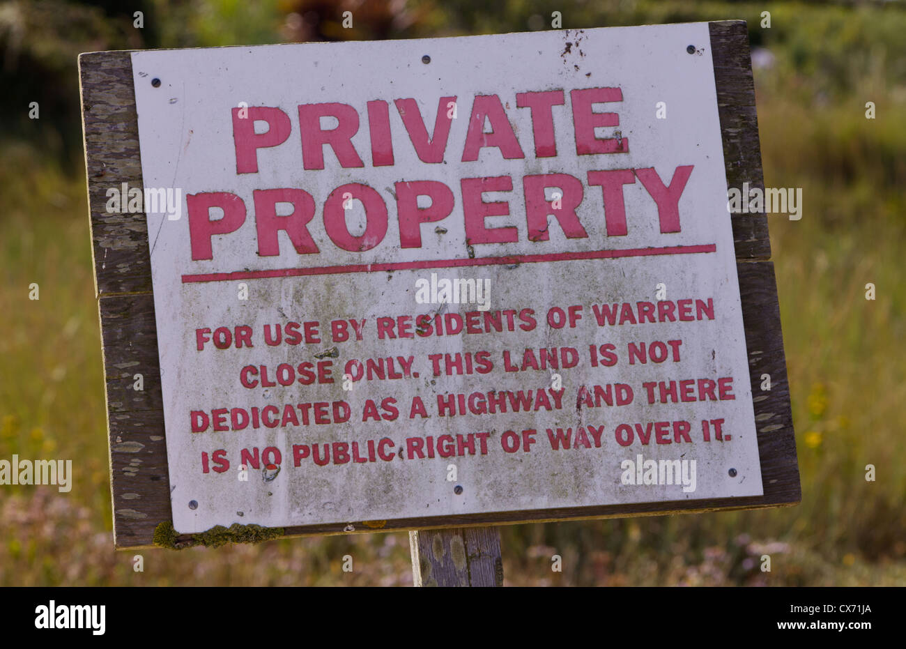 No public right of way sign hi-res stock photography and images - Alamy