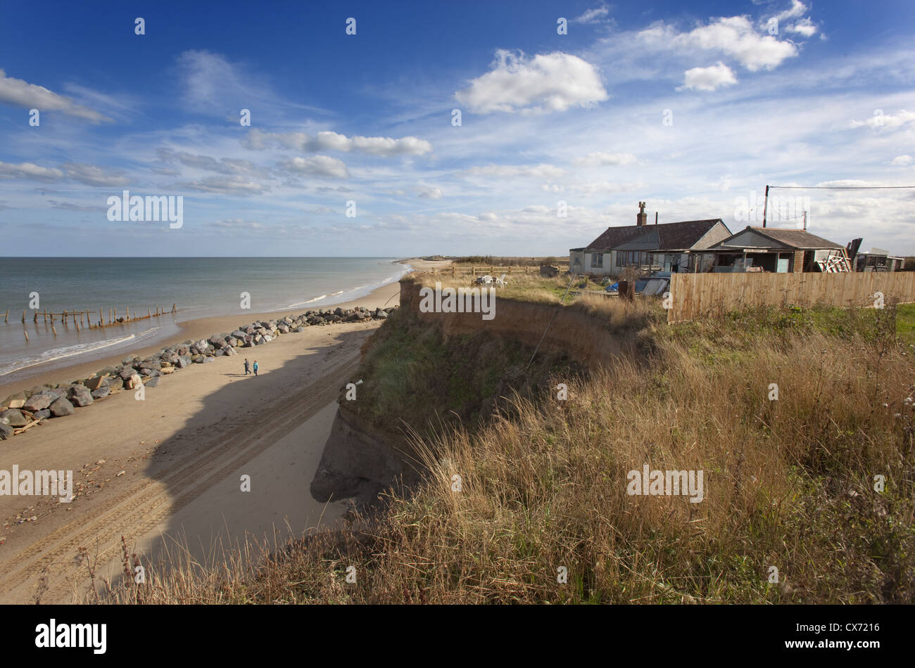 Barriers left in sand on beach hi-res stock photography and images - Alamy