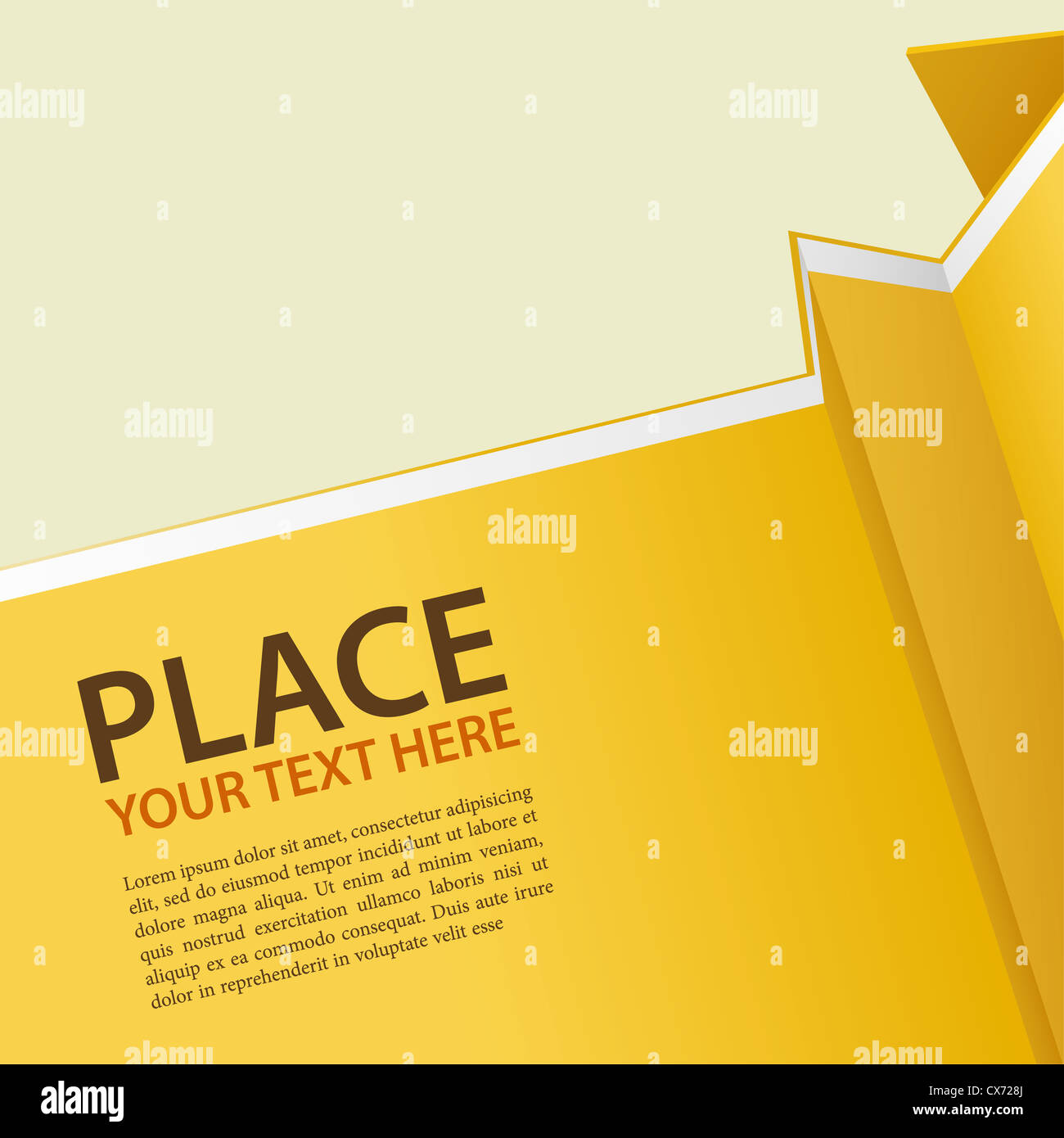 Paper Origami Banner, element for design, vector illustration Stock ...