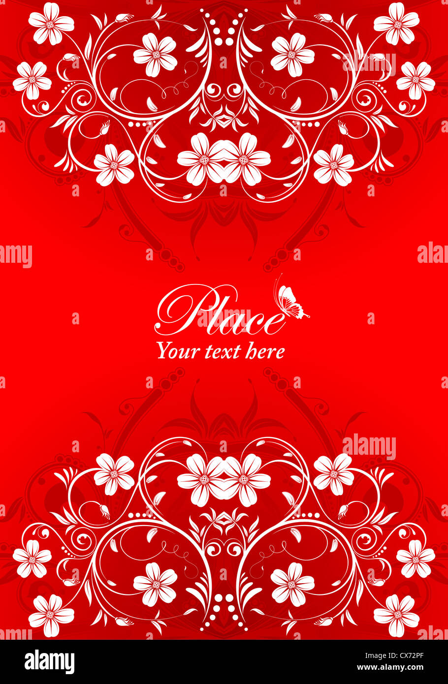 Decorative Flower Frame with bud, element for design, vector ...