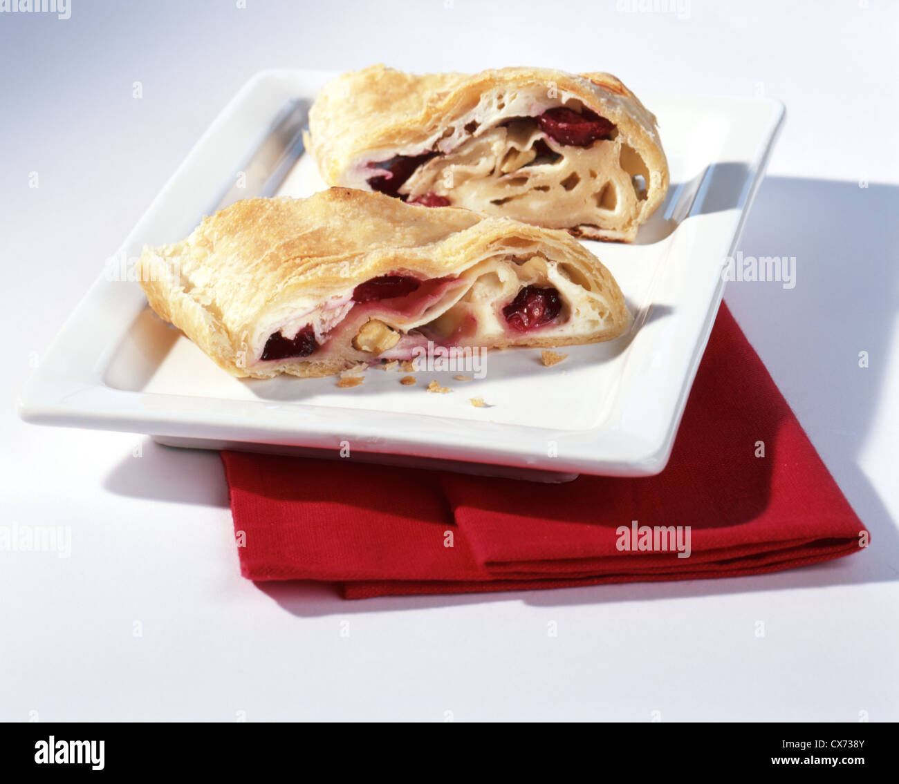 Curd - cherry - strudel Stock Photo - Alamy