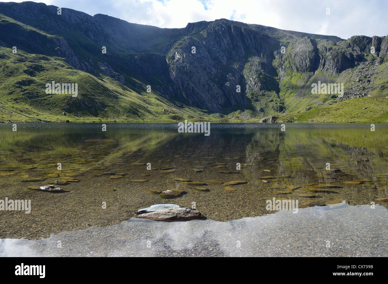 Llyn Idwal Snowdonial North Wales Stock Photo - Alamy
