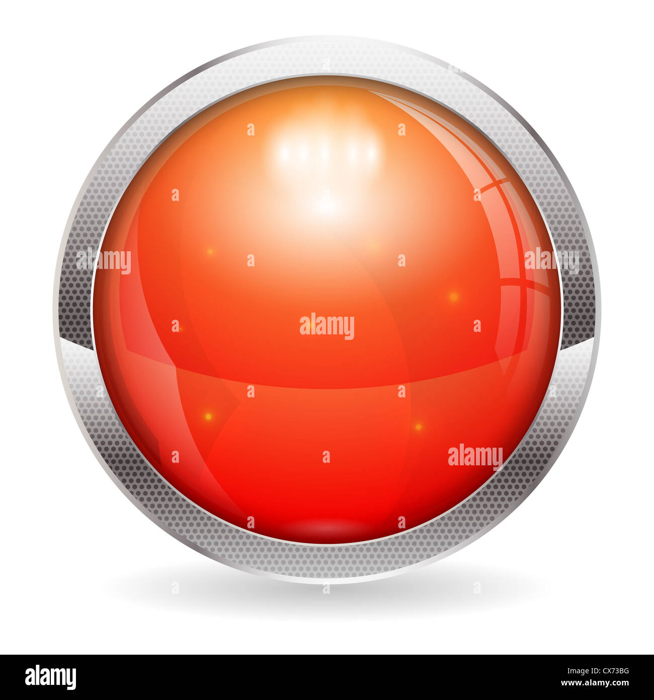 3D Red Alarm Button, isolated on white, vector illustration Stock Photo ...