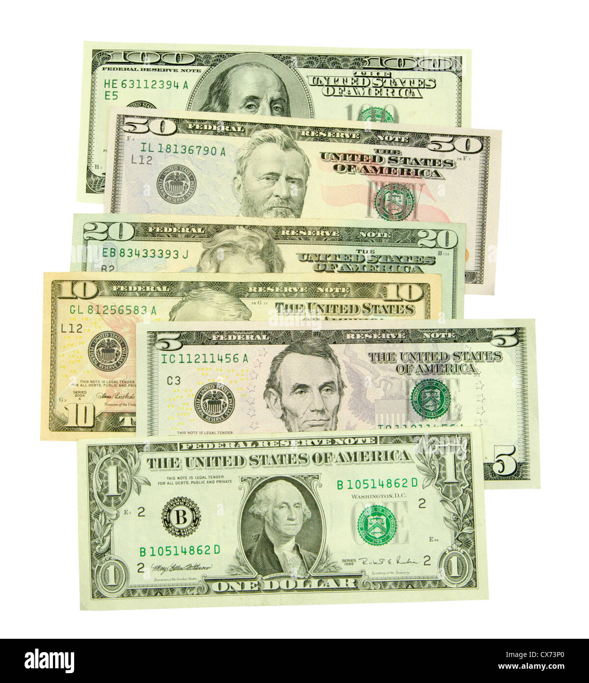 stock money isolated on white Stock Photo - Alamy