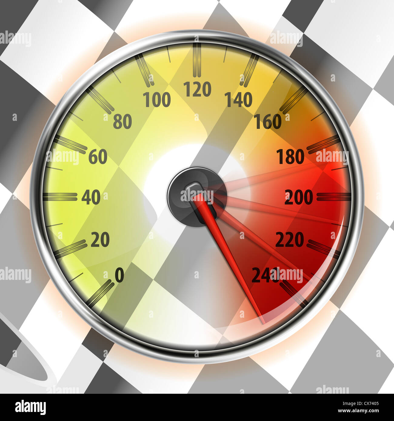 Concept - Winner, Champion. Detailed Car Speedometer with Maximum Speed ...