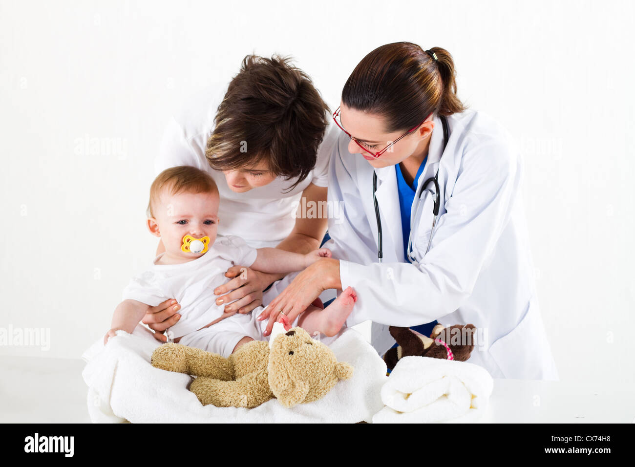 baby patient and mother in pediatric office Stock Photo - Alamy