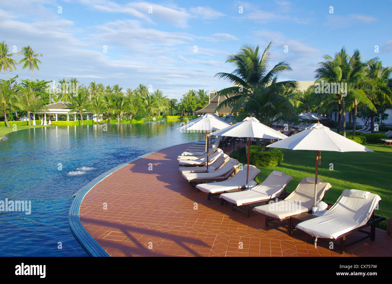 Beautiful swimming pool in Thailand Stock Photo - Alamy