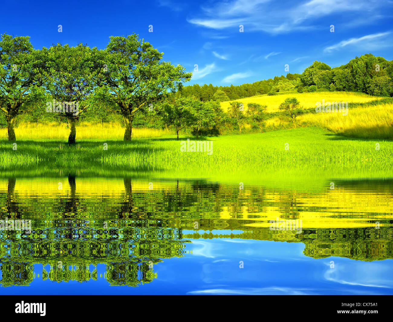 Beautiful green environment Stock Photo - Alamy