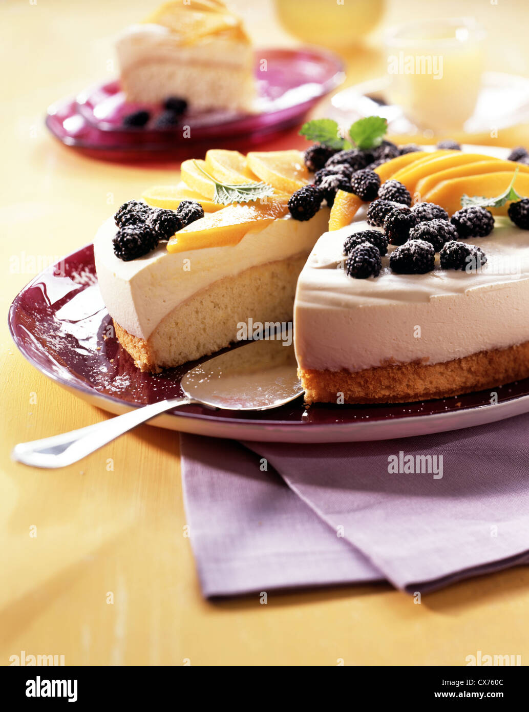 Coconut tart with bailey - cream Stock Photo - Alamy