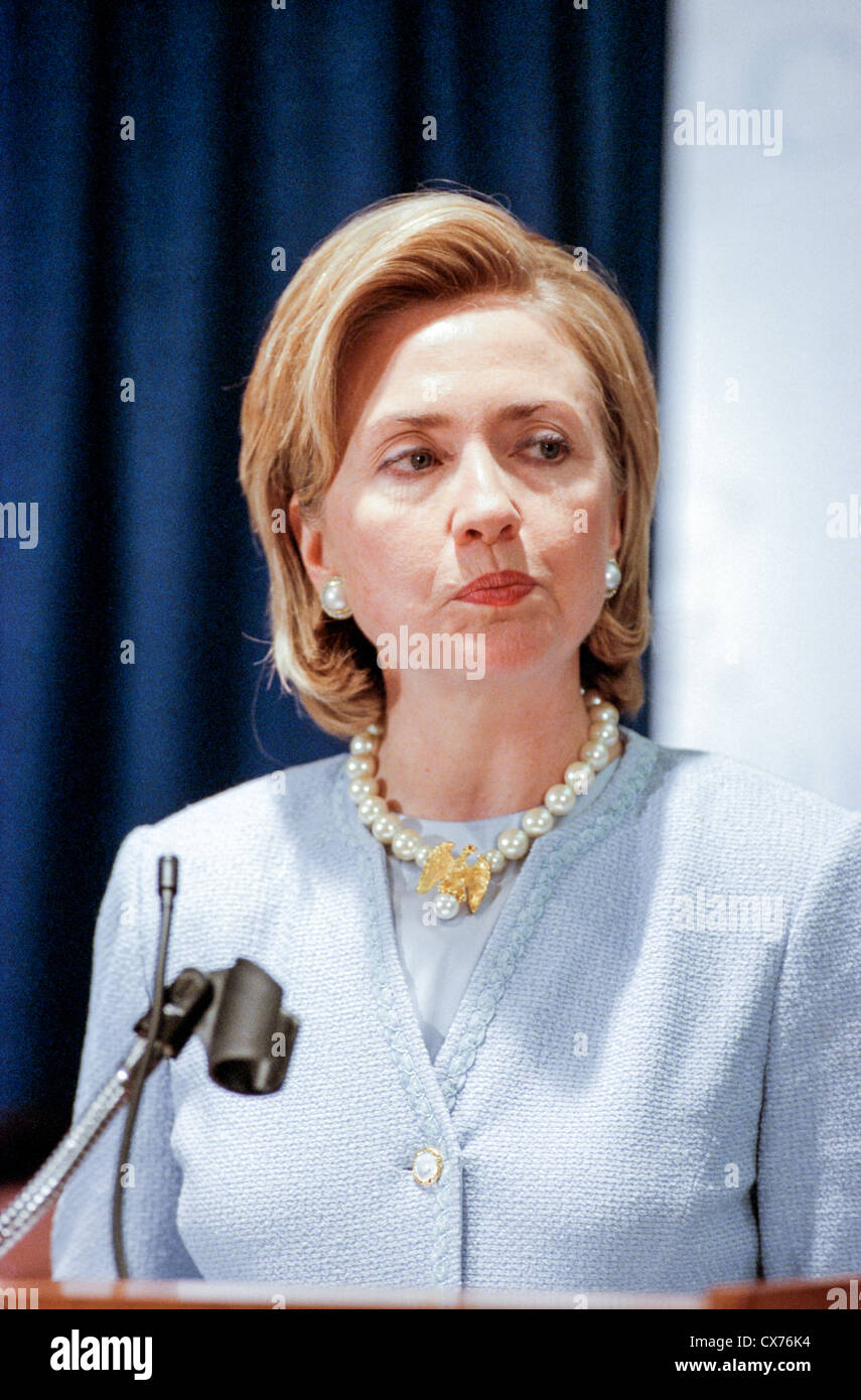 First lady Hillary Rodham Clinton speaks at the dedication of the new ...