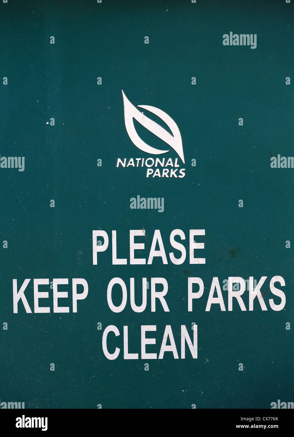 Please keep our park clean sign in Fort Canning Park, Singapore Stock ...