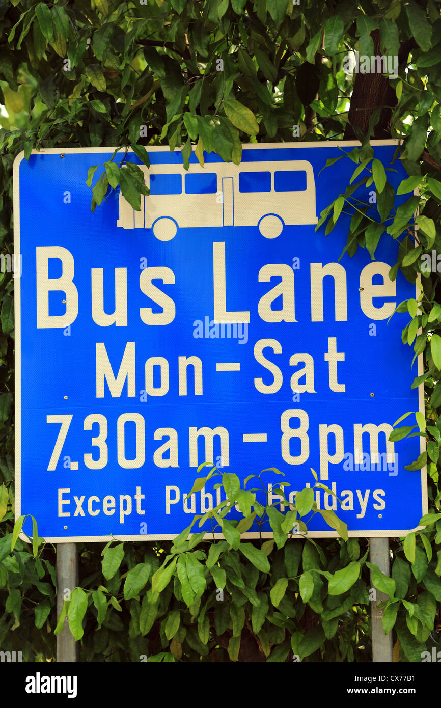 Bus Lane Only Road Sign High Resolution Stock Photography and Images ...