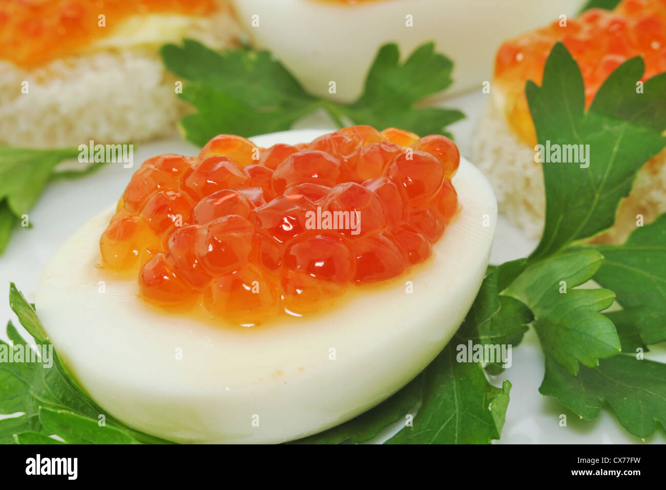 eggs and caviar Stock Photo - Alamy