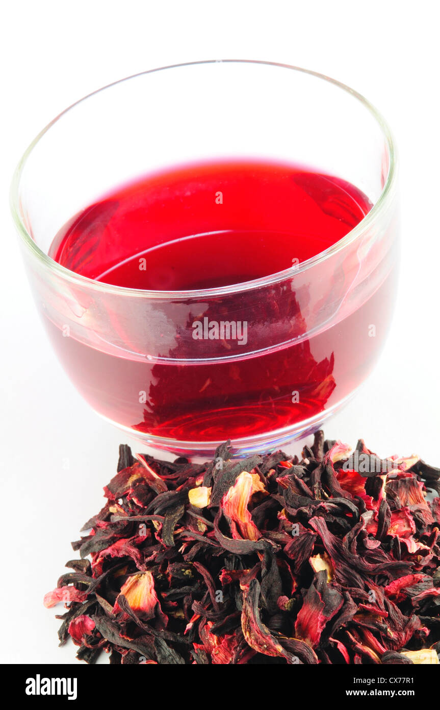 A Cup of Karkade Tea, Indian Sorrel Stock Photo - Alamy