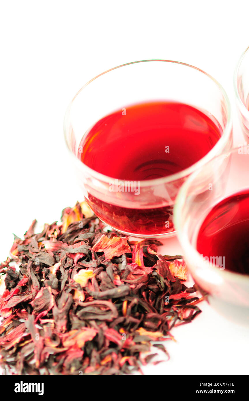 A Cup of Karkade Tea, Indian Sorrel Stock Photo - Alamy