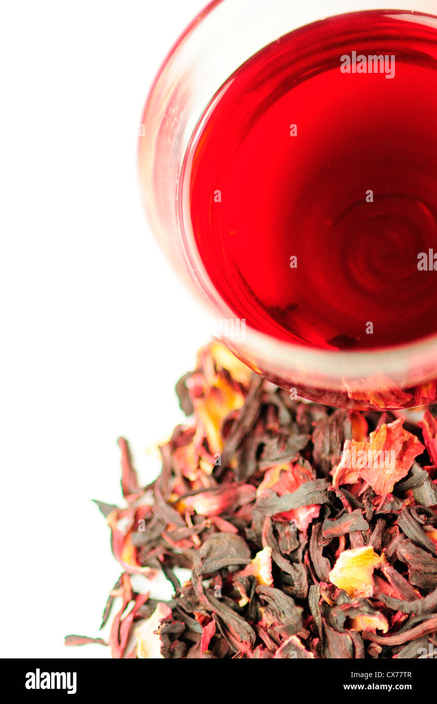 A Cup of Karkade Tea, Indian Sorrel Stock Photo - Alamy