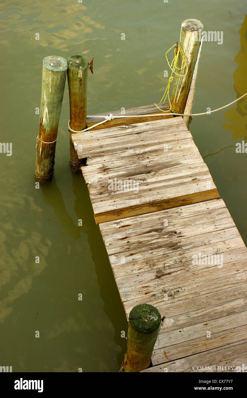 Weathered Boat Dock Stock Photo - Alamy