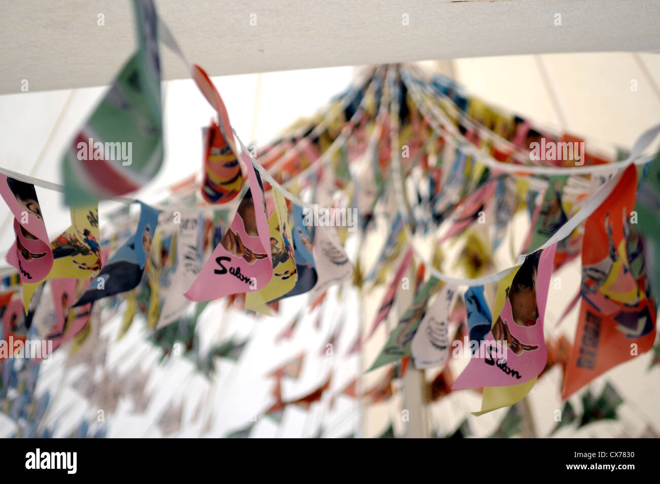 Bunting flags inside hi-res stock photography and images - Alamy