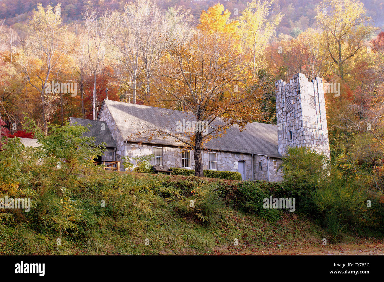 Bat Cave Episcopal Church in the Fall Stock Photo - Alamy