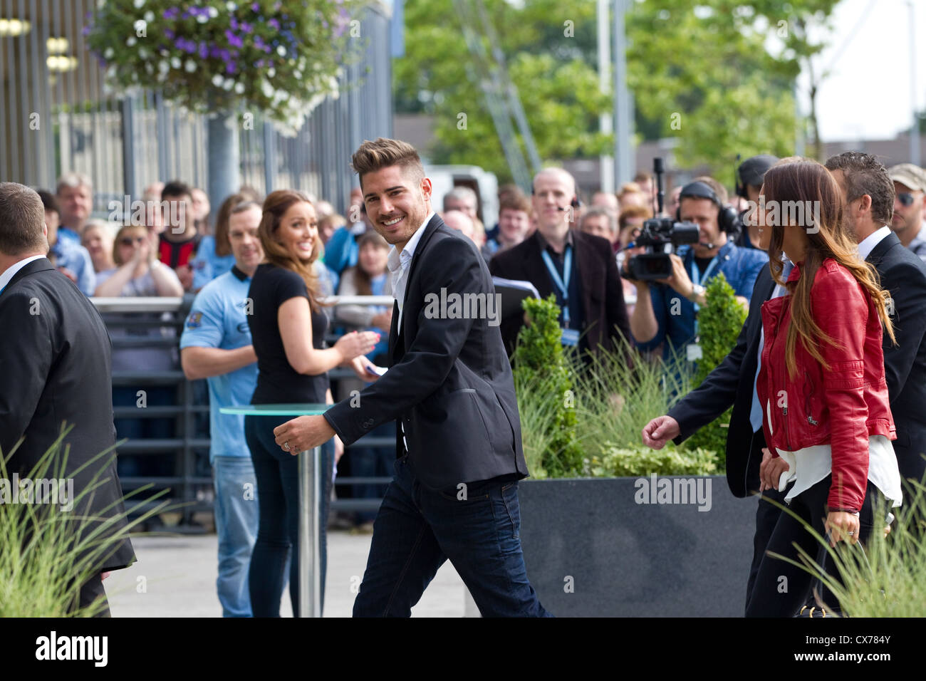 Javi Garcia footballer arriving at the Etihad Stadium, Manchester City ...