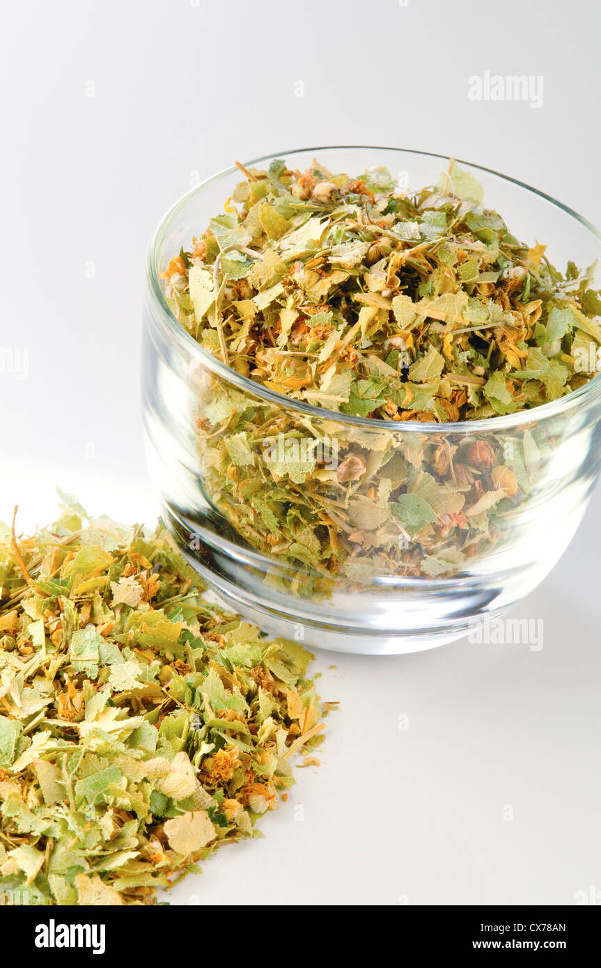 Medicinal plant dried, Small leaved lime tea- Tilia cordata Stock Photo ...