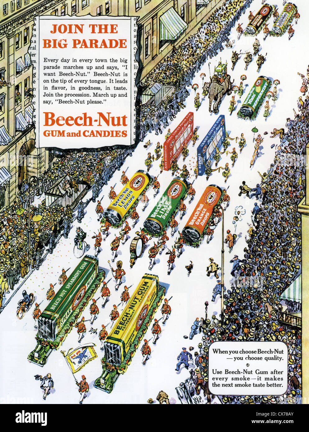BEECH-NUT advert in 1928 Stock Photo - Alamy