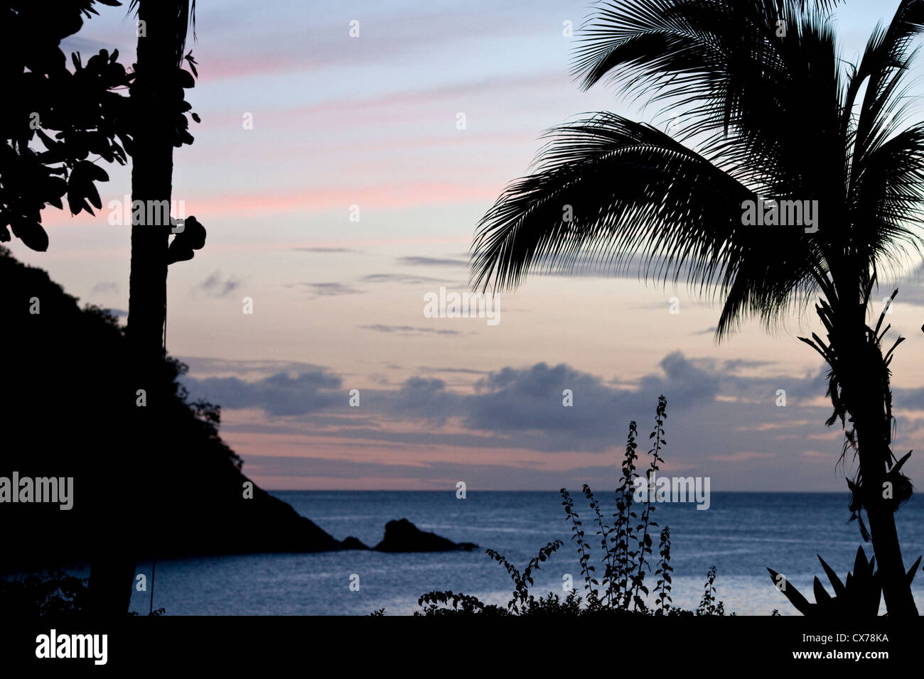 Sunset over the sea at St Lucia Stock Photo - Alamy