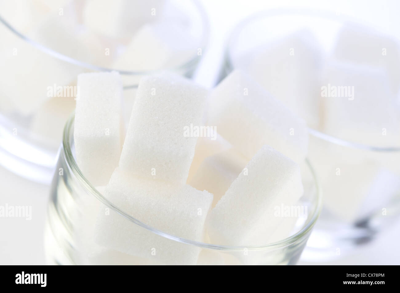 Sugar Cubes on Glass Bowl Stock Photo - Alamy