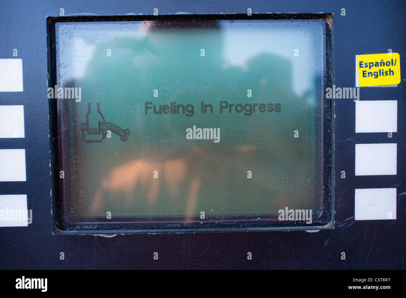 Digital Fuel Pump Display at Gas Station Stock Photo - Alamy