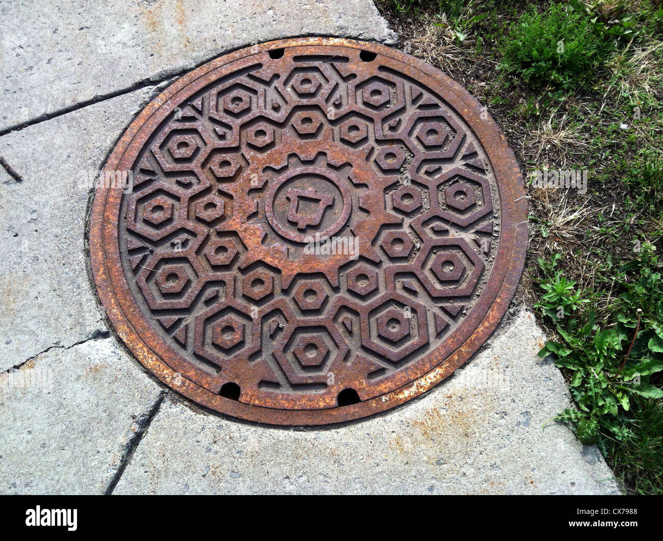Bell Telephone manhole cover Stock Photo - Alamy