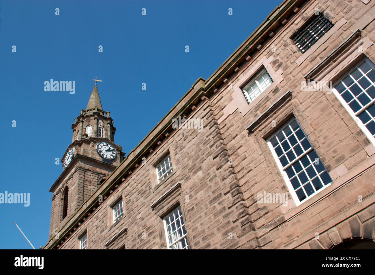 Berwick Town Hall Clock Tower, Berwick Upon Tweed Stock Photo - Alamy